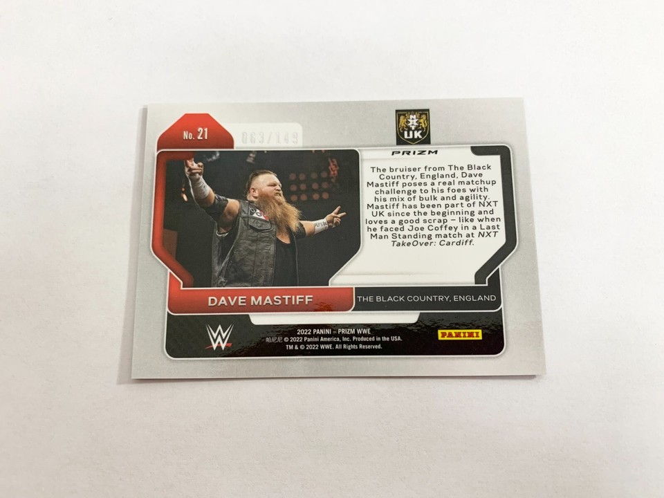 Dave Mastiff Purple 063/149 2022 Panini Prizm WWE Card # 21 | eBay