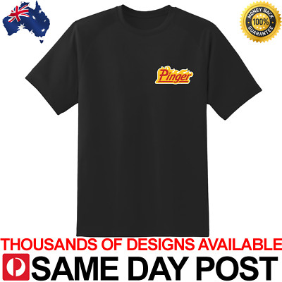 PINGER BOX POCKET Premium Black Shirt 100% Cotton TShirt Funny Aussie ...