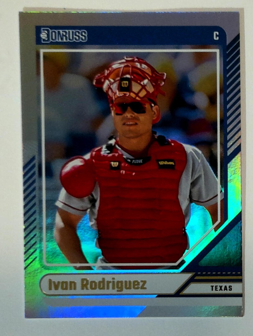 2024 Donruss #35 Ivan Rodriguez Holo Texas Rangers Silver Baseball | eBay