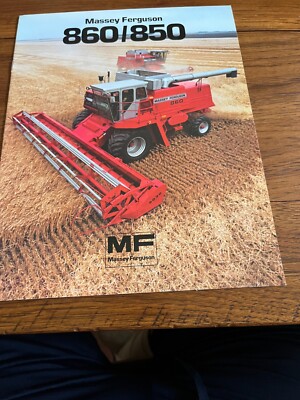 Massey Ferguson 860 850 Combine Brochure FCCA | eBay