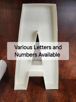 White Fillable Letter/Number 16" Tall Price Per Letter New | eBay