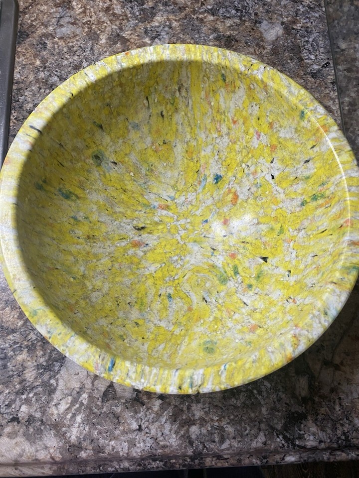 Vintage TEXAS WARE CONFETTI YELLOW -MULTI COLOR,#125 BOWL 11 Inch (see ...