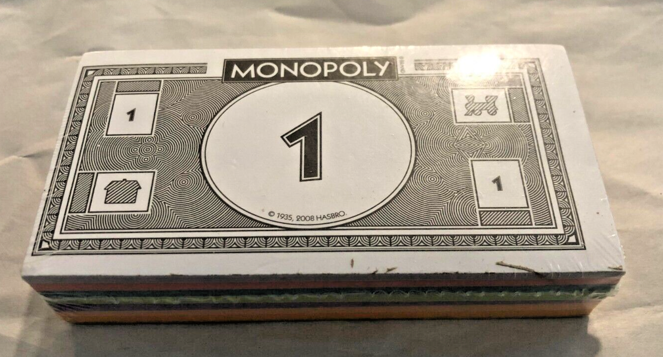 Monopoly Money Board Game Replacement Pieces 2008 stack of paper money ...