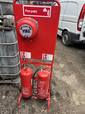 Fire Point Trolley Complete With Extinguishers And Manual Bell. As ...