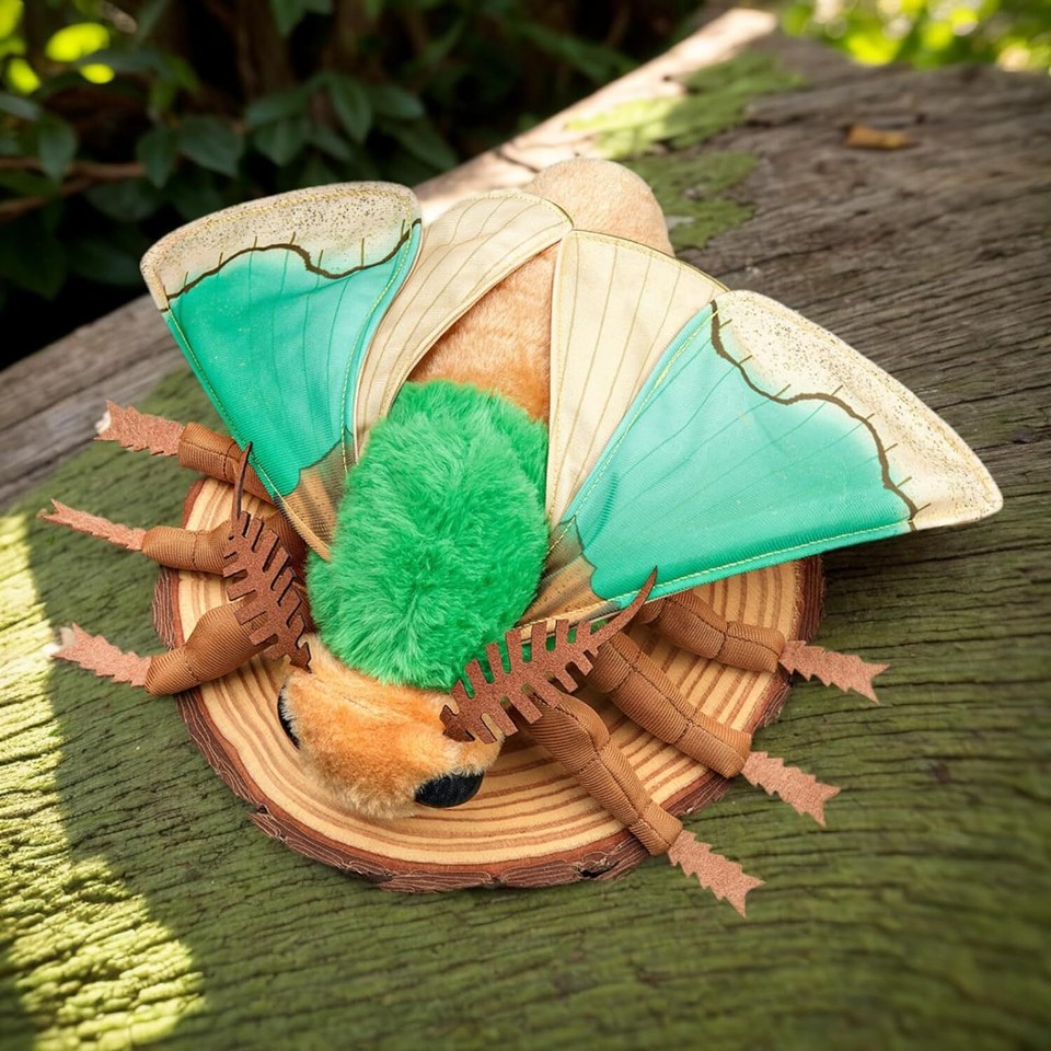 Realistic Green Moth Plush Animal - Green 15 Inch,Green Moth Plush Toy ...