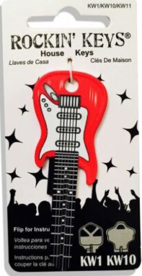 Electric Guitar House Key Blank - Cherry Red - Collectable - Keys ...