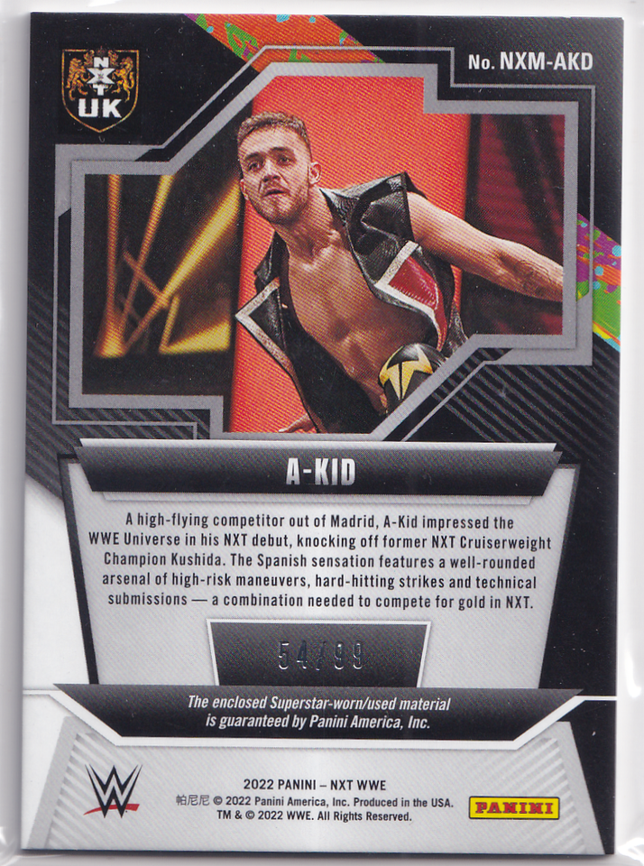 2022 Panini WWE NXT - Nxt Memorabilia A-Kid #NXM-AKD Red /99 (RC) | eBay