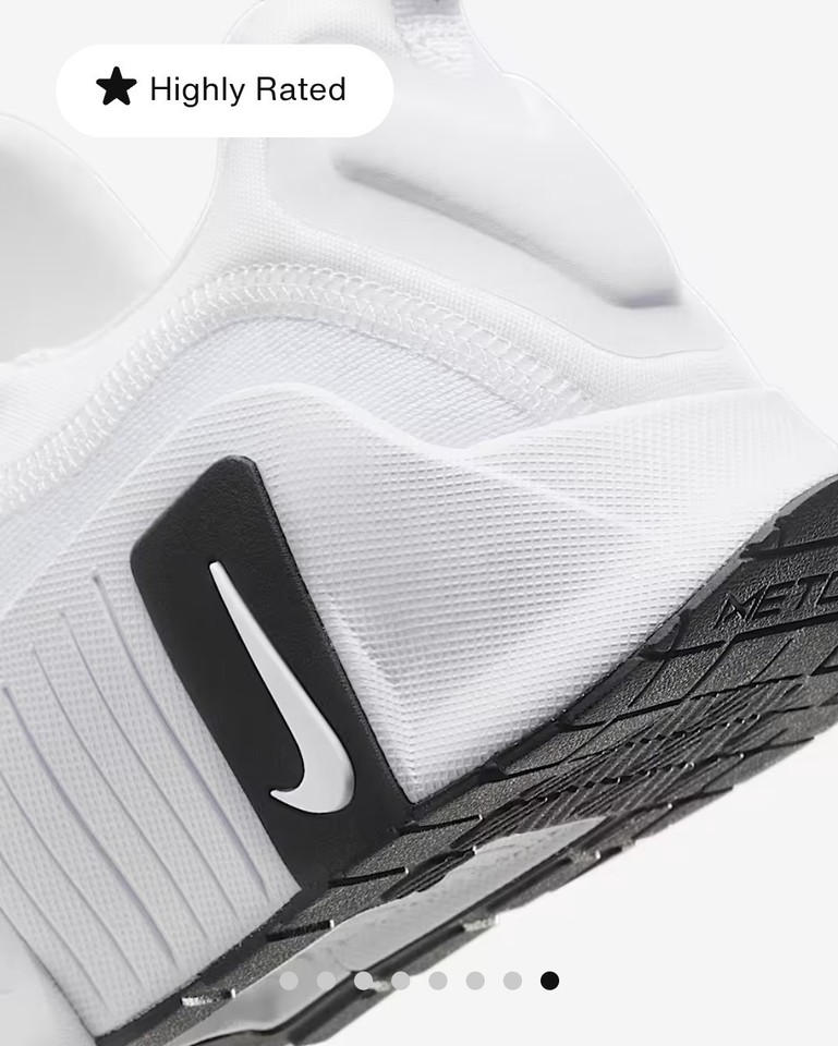 NIKE FREE Metcon 6 White Black HM3754-100 Men's Sz 8 Crossfit Gym MSRP ...