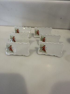 Beautiful Japanese Ceramic Place Cards With A Sweet Flower Pattern. | eBay