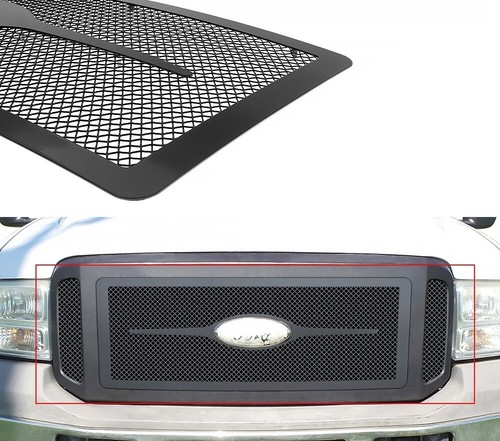 MATTE BLACK MESH GRILLE INSERT - Stainless Steel UPPER FOR Ford ...