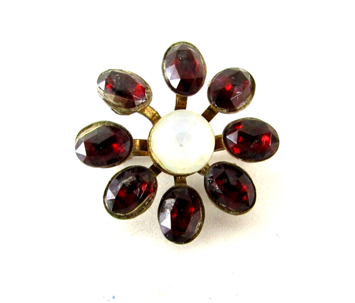 Vintage Regency Brooch Red Flower | eBay