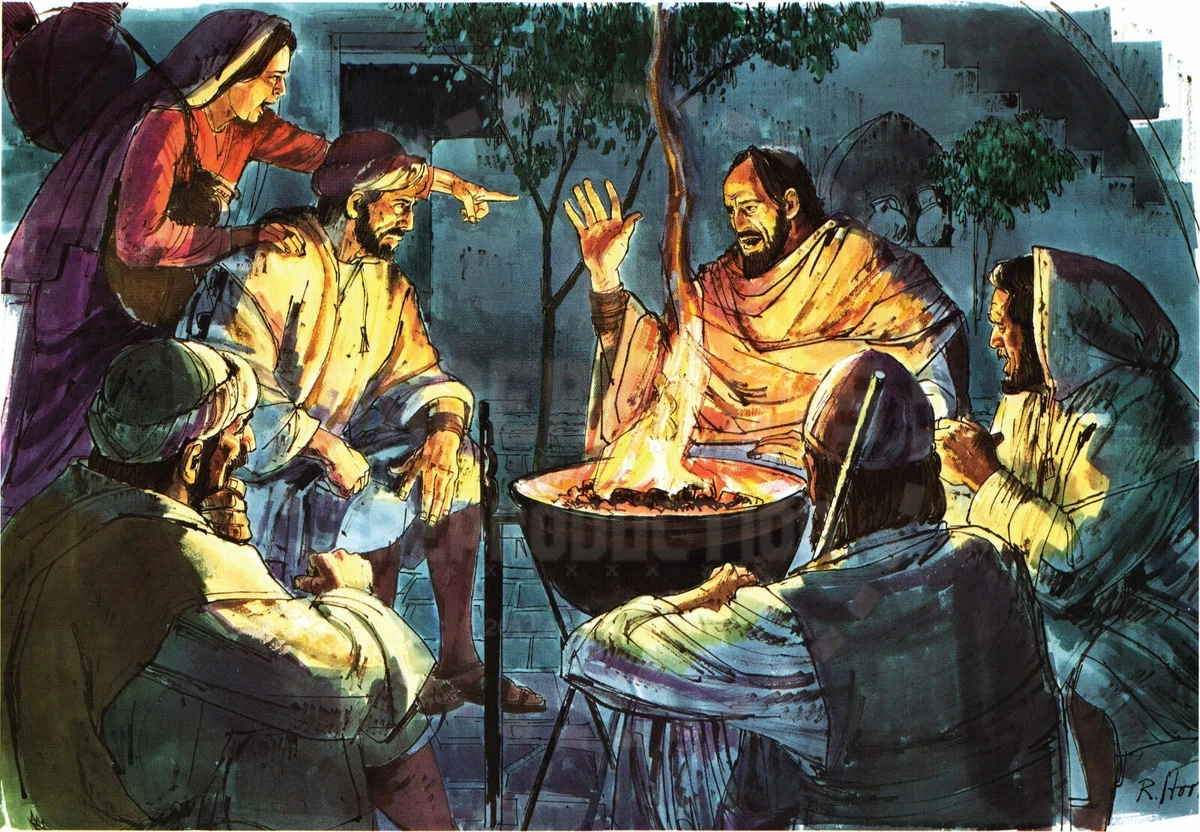 Peter Denies Jesus Painting