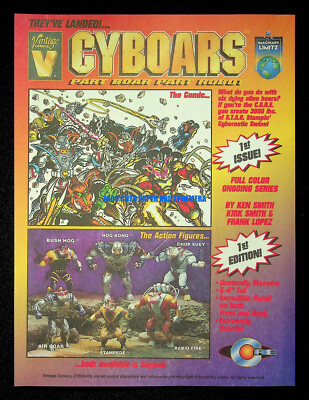 Cyboars Figures Vintage Comics Cre 1996 Trade Print Magazine Ad Poster ...