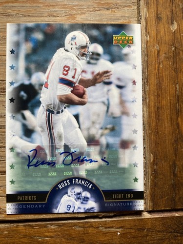2005 Upper Deck NFL Legends Legendary Signatures Russ Francis #LS-RS ...