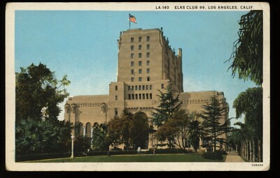 BPOE Elks Club Lodge Home Los Angeles California Postcard | eBay