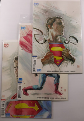 ACTION COMICS #1001 1002 1003 - 3 BOOK Lot DAVID MACK VARIANT SUPERMAN ...