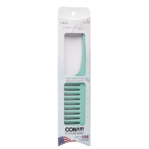 Conair Earth-Friendly Planet Upcycled Detangling Shower Comb w/ Hook ...