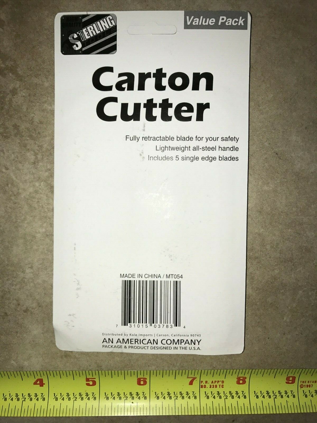 Carton Cutter with 4 Extra Blades - box cutter, carpet, work, stocker ...