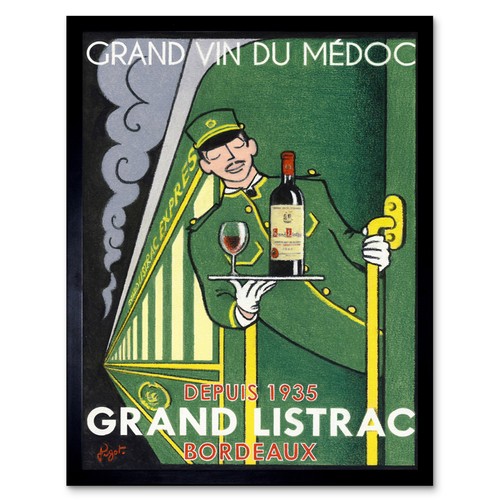 Wine Grand Vin Medoc Listrac Express Framed Wall Art Print 9X7 | eBay ...