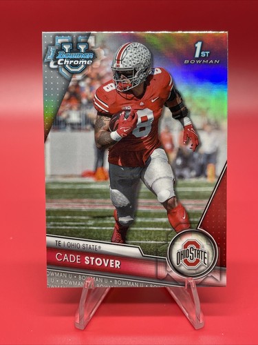 CADE STOVER 2023 Bowman Chrome University Silver Prizm Refractor Rookie ...