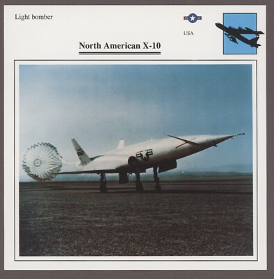 North American X-10 Warplanes Military Air Edito Service Card USA | eBay