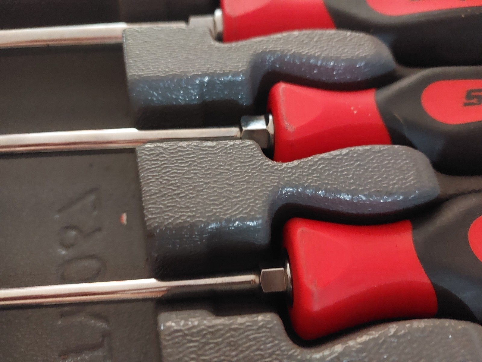 Snap on 8 PC Instinct Hard Grip Combination Red Screwdriver Set SHDX80R ...