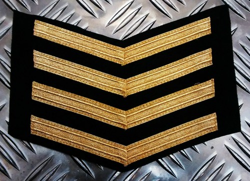 British Royal Navy RN Gold Chevrons Good Conduct Stripes. 4 Chevrons ...
