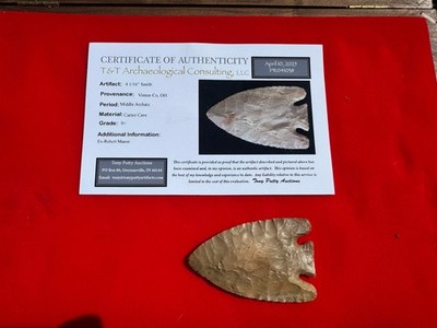 Native American Smith Point Arrowhead Ohio Artifact COA | eBay
