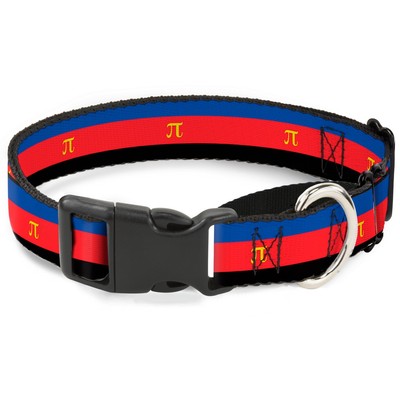 Plastic Martingale Collar Flag Polyamorous Pi Symbol Blue/Red/Black ...