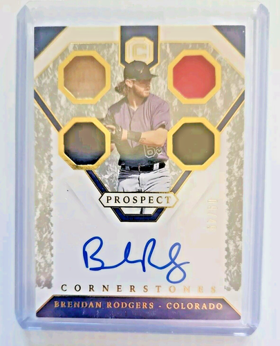 2019 Cornerstones Brendan Rodgers Quad Patch Relic Autographed Card ...