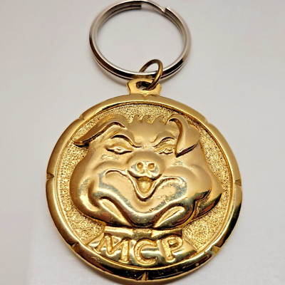 VTG Male Chauvinist Pig Club Coin Medallion Keychain Fob Hog Ham Joke ...