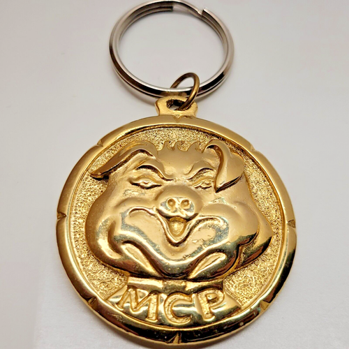 VTG Male Chauvinist Pig Club Coin Medallion Keychain Fob Hog Ham Joke ...