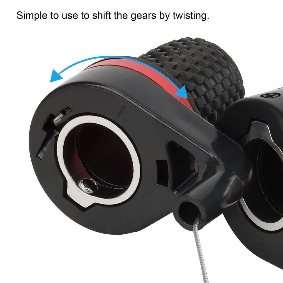 Bicycle Shift Levers Handle Bike Twist Grip Gear Cycle Speed Handlebar ...