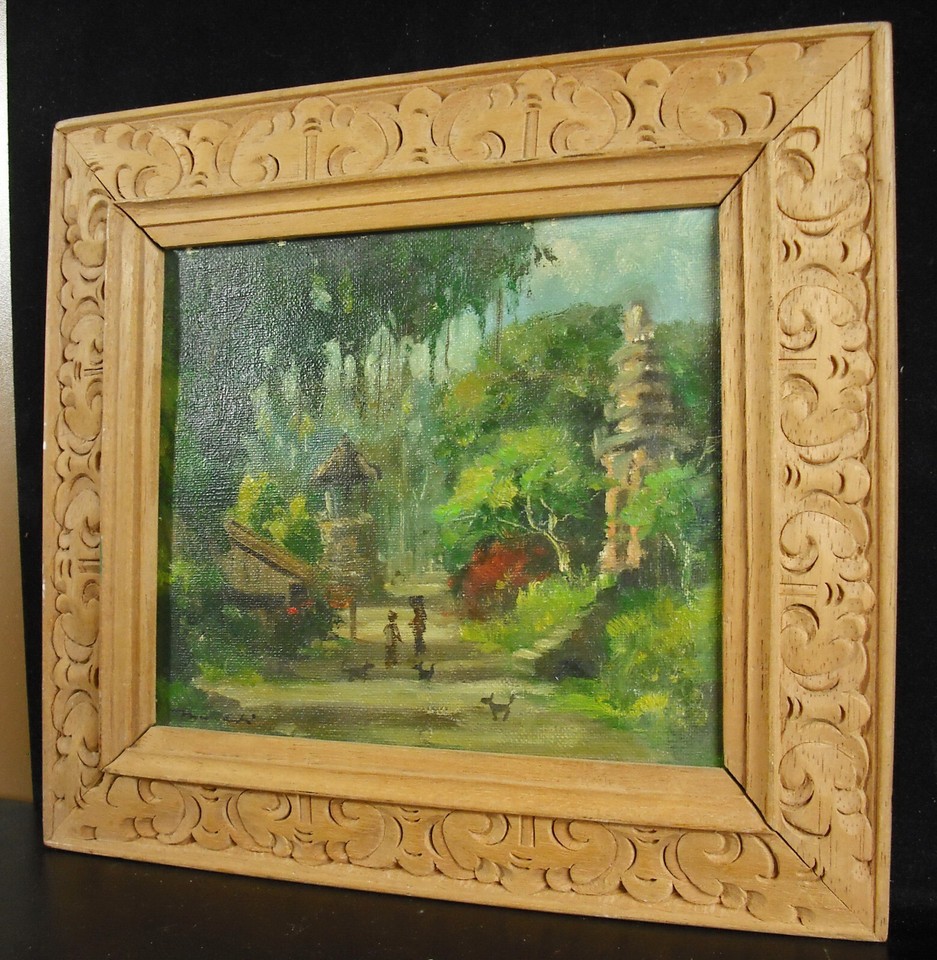 Munadi Pura Samuan Tiga Bedulu ? Temple Stupa Java Indonesia Painting ...