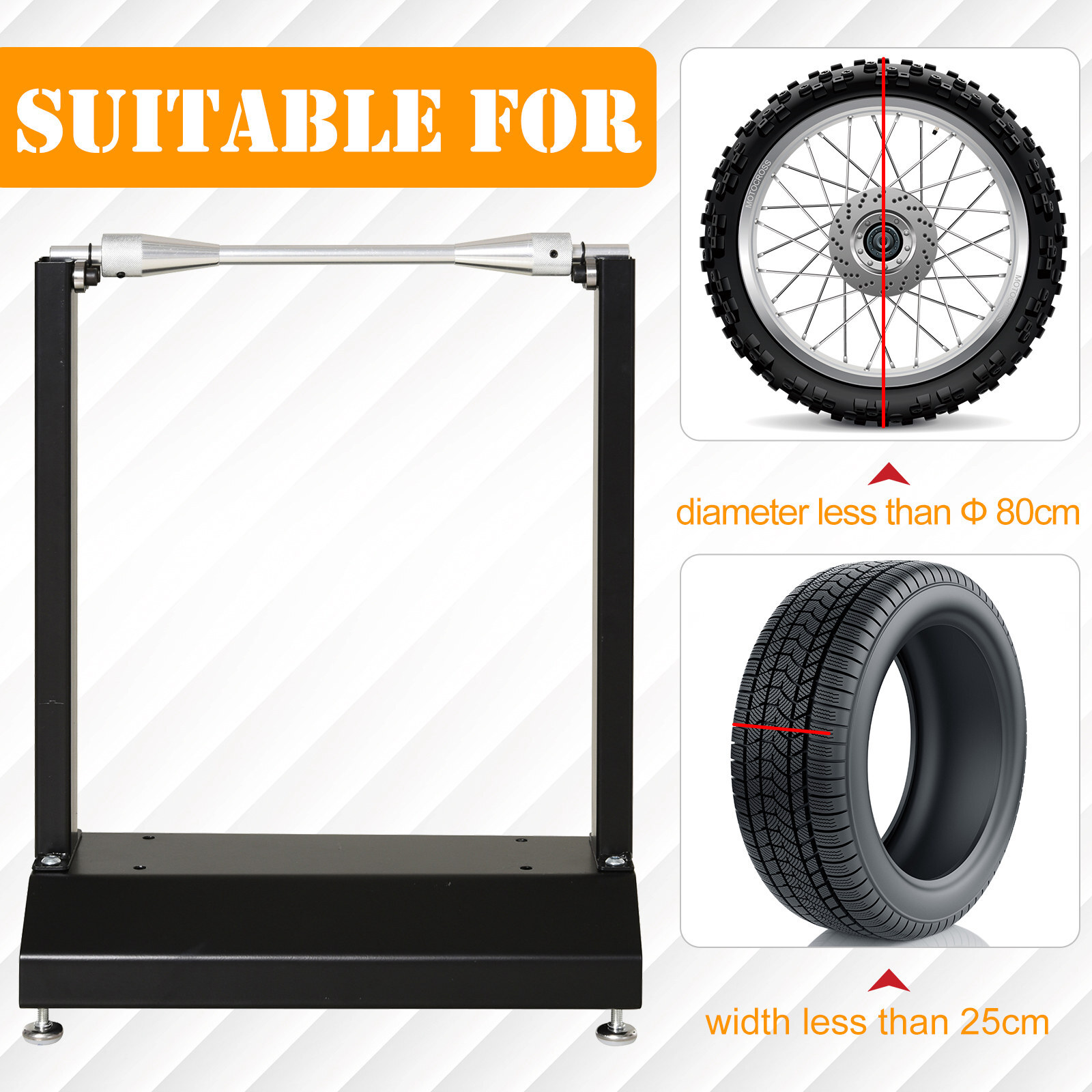 DURHAND Motorcycle / Bicycle Wheel Balance Stand, Portable Stand ...