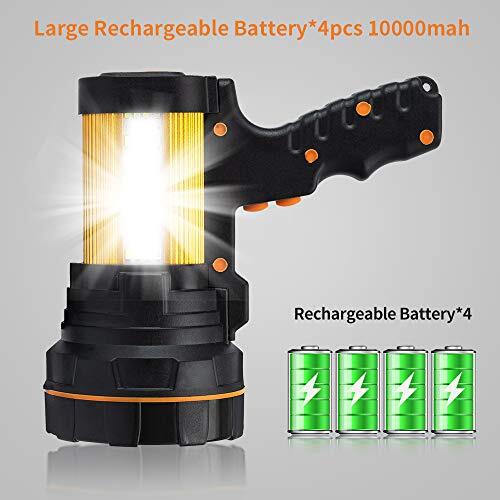 Super Bright Most Powerful Cordless Handheld Spotlight High 6000 Lumens ...