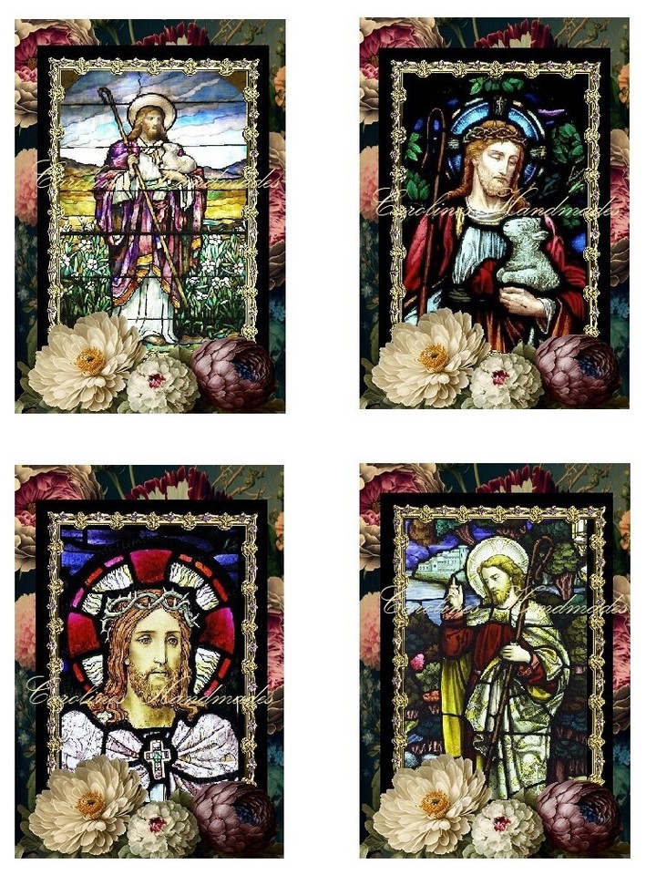 Jesus Stained Glass A Designer MULTI-SIZE Cotton Fabric Quilt Blocks | eBay