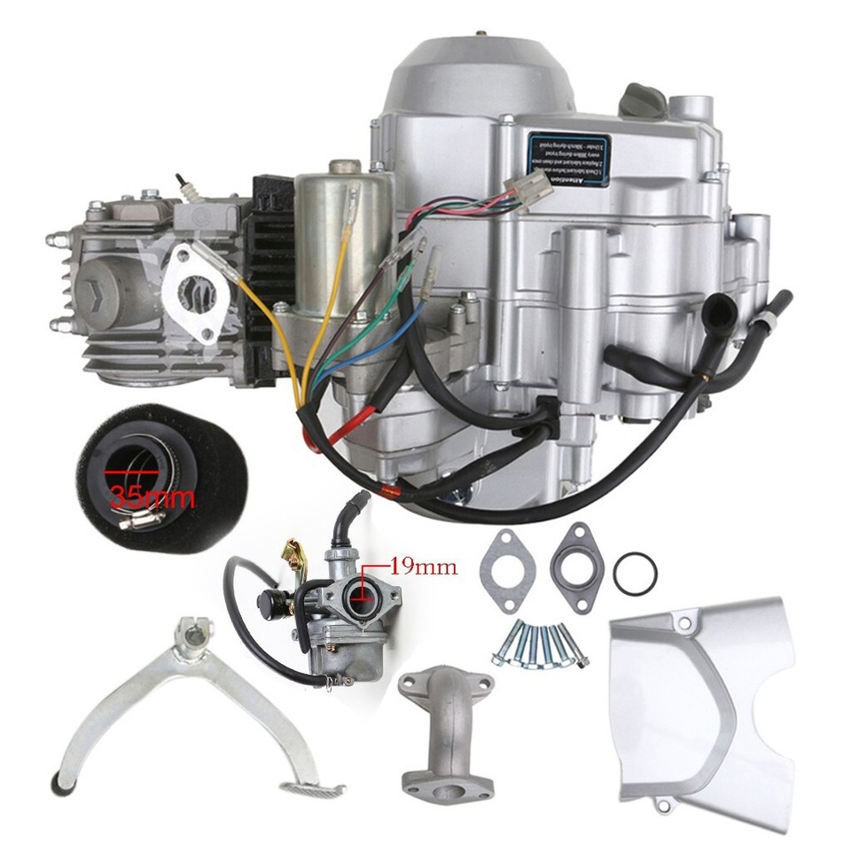125cc Semi Auto Engine Motor w/Reverse Electric Start for ATV QUAD ...