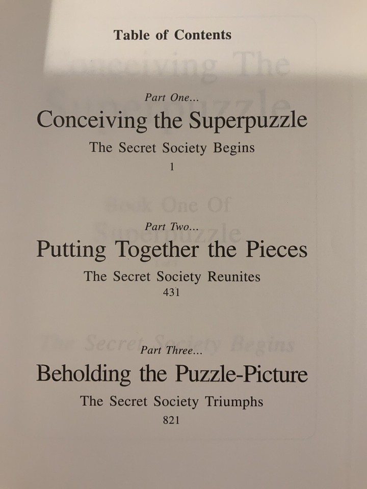 NEOTHINK Superpuzzle Book Hamilton Volume 1 2 3 Combined 2012 Secret ...