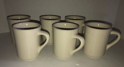 (6) CRESTWARE Restaurant Quality White Coffee Tea Cups Mugs | eBay