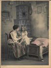Hand Colored, Child, Mother, Cradle, Germany 8"x6" Print 1910 | eBay