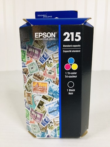 EPSON 215 Ink Standard-Capacity 1 Tri-Color And 1 Black Cartridge Pack ...