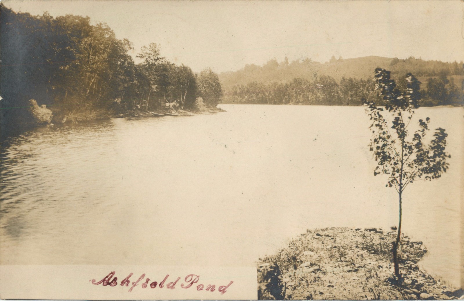 A View Of Ashfield Pond, Ashfield, Massachusetts MA RPPC 1911 | eBay