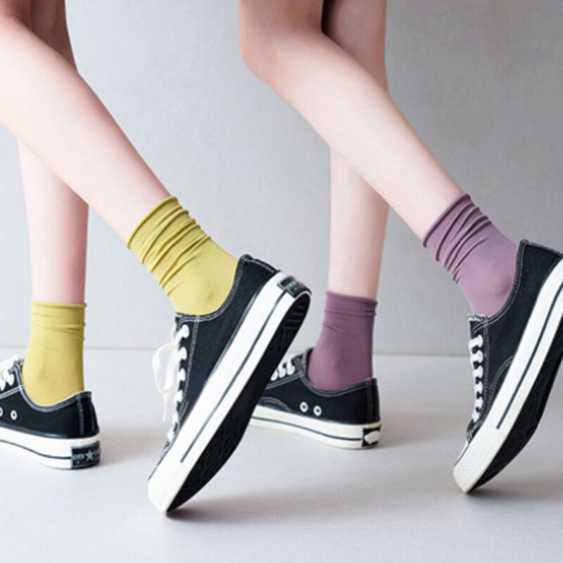 Summer Womens Socks Solid Socks Long Socks Breathable Thin Socks ...