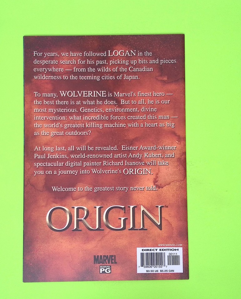 Origin #1 2001 Marvel Comics 1st App High Grade Comic Book R64-214 | eBay