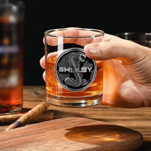 Shelby Super Snake Cobra Medallion 14 OZ Rocks Glass - Ford Mustang ...