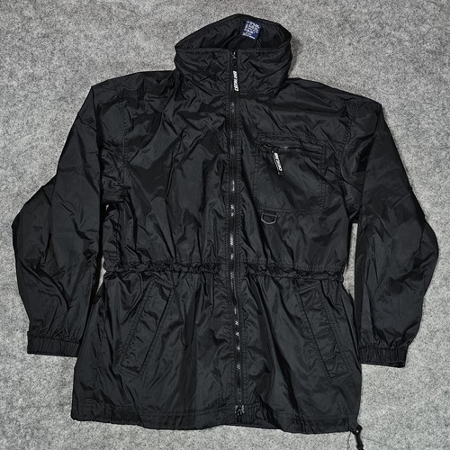Catalina Windbreaker Jacket Full Zip Coat Women's Size S Black Hooded ...