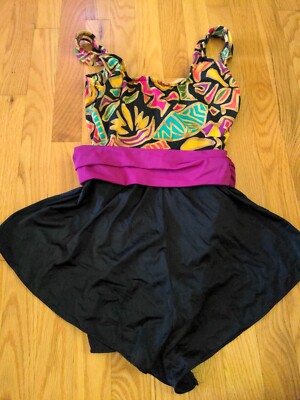 LL Bean Women's 12 Colorful One Piece Swimsuit Bathing Suit b22 | eBay