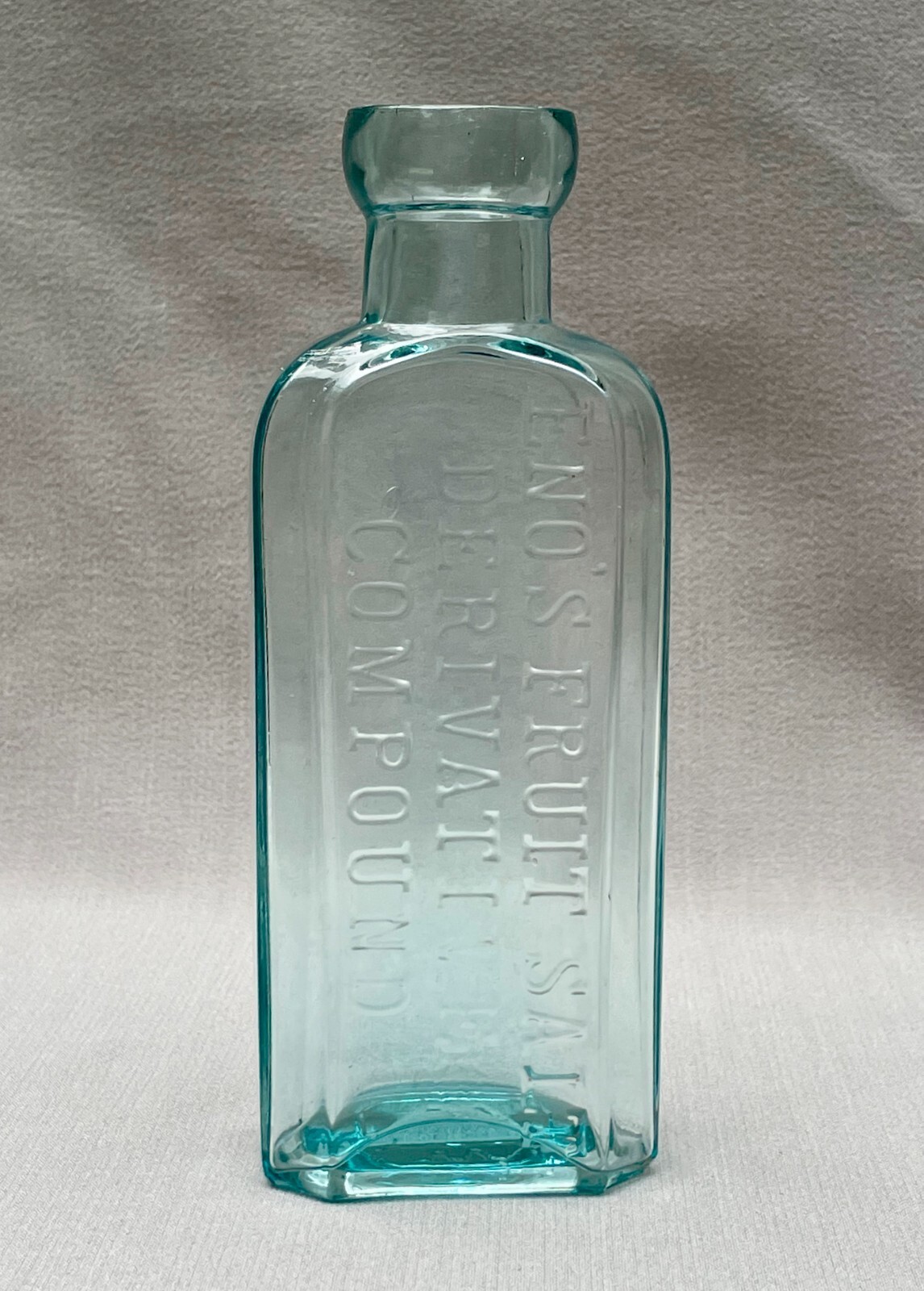 Antique Aqua Glass Eno's Fruit Salt Derivative Compound Bottle | eBay