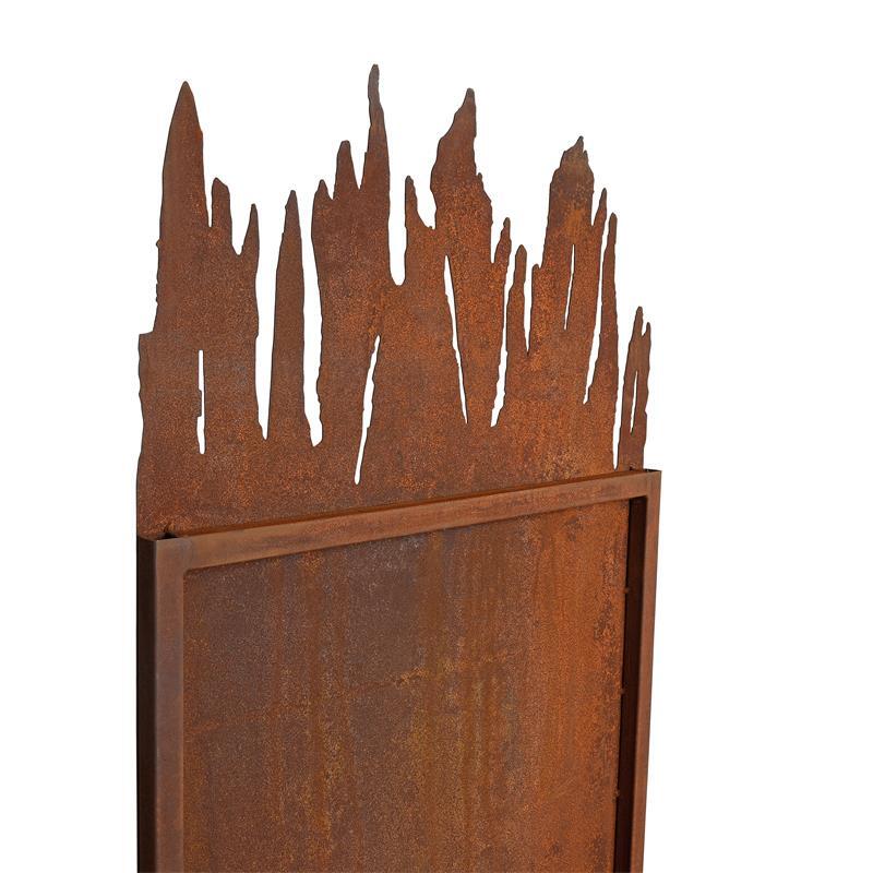 Metall Gartenzaun Sichtschutzwand 170cm Rost Sichtschutz-Element ...